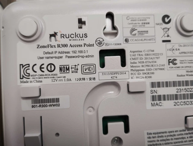 RUCKUS ZONEFLEX R300 Wireless Access Point £12.50 - PicClick UK