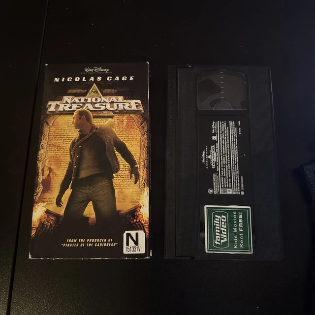 NATIONAL TREASURE VHS 2005 Late Walt Disney Release Nicolas Cage RARE £ ...