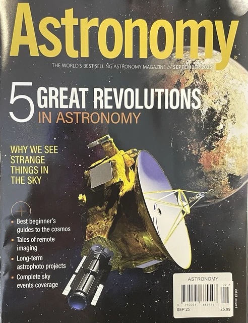 ASTRONOMY MAGAZINE ISSUE September 2025 £10.99 - PicClick UK