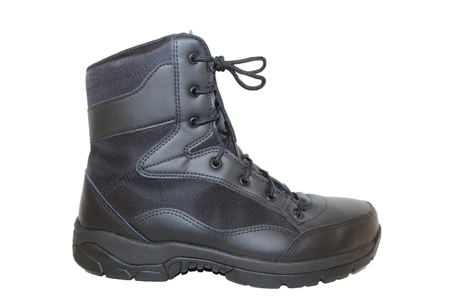 INTERCEPTOR BOOTS FORCE Tactical Steel Safety Toe Work Mens Sz 12 Black ...