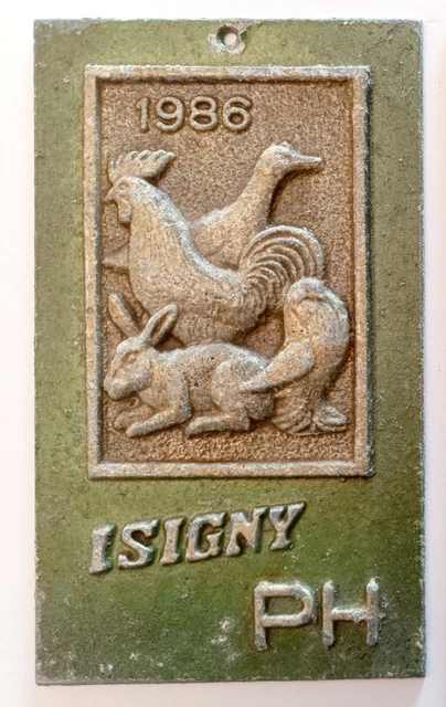 PLAQUE DE CONCOURS agricole ISIGNY Calvados 1986 aviculture - en fonte ...