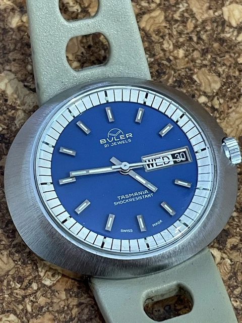 VINTAGE BULER TASMANIA 21 Jewels Hand Wind Watch. Nice Condition. $199. ...