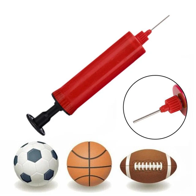 FOOTBALL BIKE BALL Hand Pump Sports ball Inflate Needle Valve Tube ...