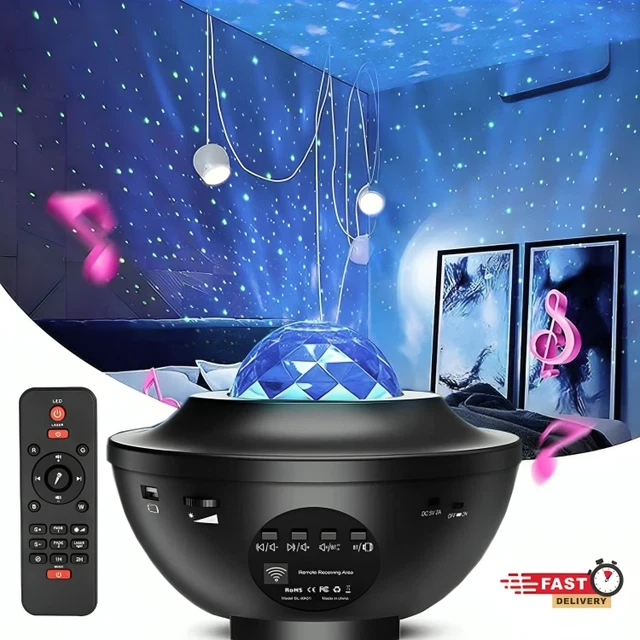 STARRY SKY PROJECTOR Light USB Galaxy Star Night Lamp LED with Ocean ...
