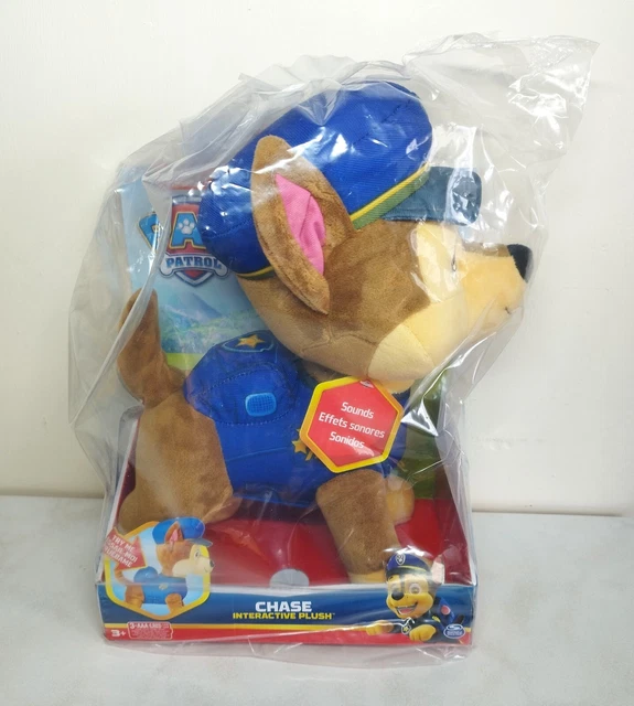 PAW PATROL, TALKING Chase 30.5-cm-tall Interactive Plush Toy with ...