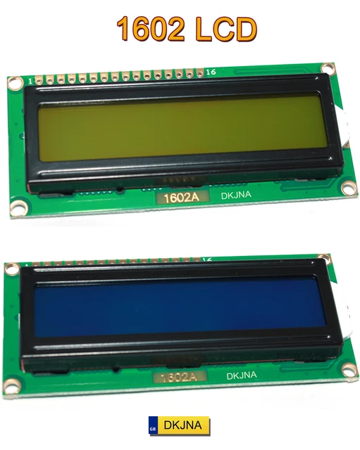 1602 16X2 LCD Display Module Blue Yellow/ Green Serial Arduino Pi ESP32 ...