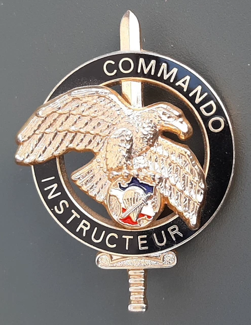 INSIGNE BREVET COMMANDO Instructeur CNEC 1° CHOC Parachutiste ORIGINAL ...