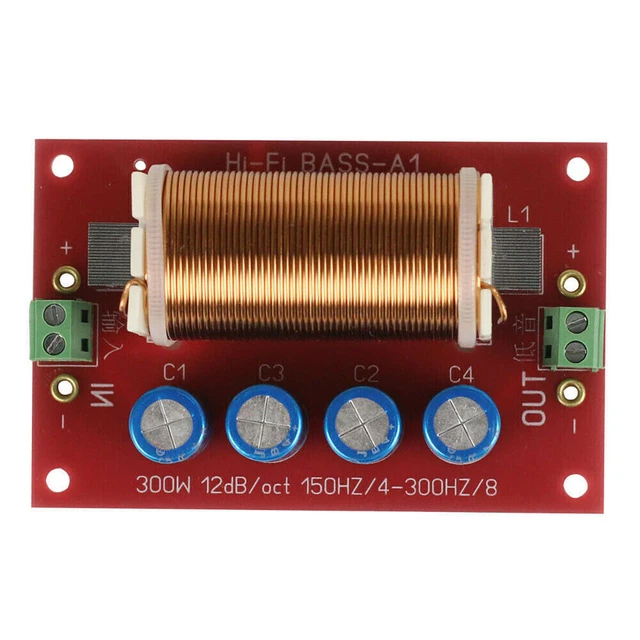 1 PCS 300W Subwoofer 1-Way Audio Crossover Filter Super Frequency ...