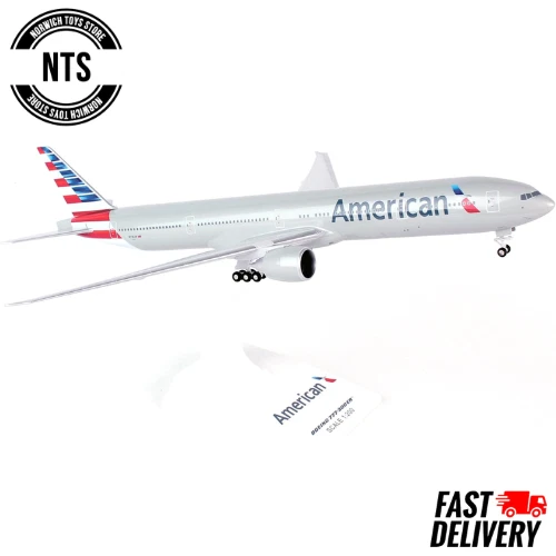 AMERICAN AIRLINES AIRPLANE Model Kit SKR715 1:150 Scale 14" Snap Fit ...