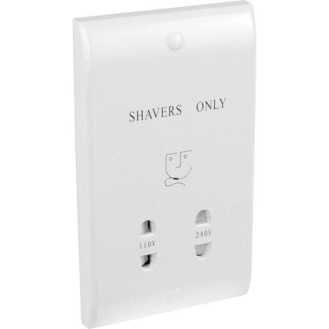 AXIOM LOW PROFILE Shaver Socket Dual Voltage WSS2DV Slim New £12.49 ...