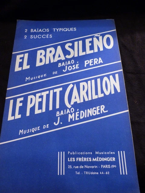 PARTITURA EL BRASILENO Pera Il Piccolo Carillon Médinger Spartito EUR ...