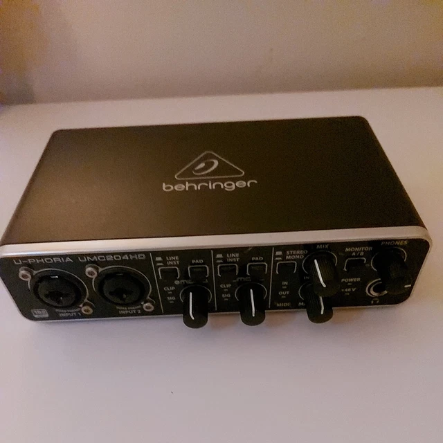 BEHRINGER UMC204HD AUDIOPHILE 2x4, 24-Bit/192 kHz USB Audio/MIDI ...