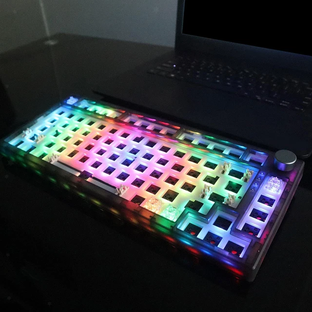 DIY MECHANICAL KEYBOARD RGB Hot Swappable Wired Gaming Keyboard Black ...