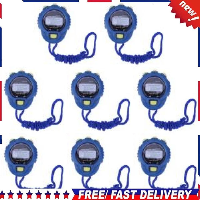 LCD CHRONOGRAPH DIGITAL Timer Stopwatch Sport Counter Odometer Watch ...