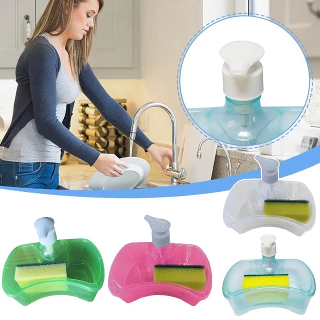 SOAP DISPENSER KITCHEN Bathroom Sink Tidy Washing Up Holder Sponge AU ...