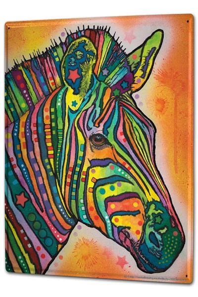 CARTELLO TARGA IN Metallo XXL Vivaio Zebra colorata EUR 19,99 - PicClick IT