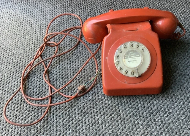 CLASSIC 1960-1970’S RED Rotary Dial Telephone “untested “ £18.26 ...