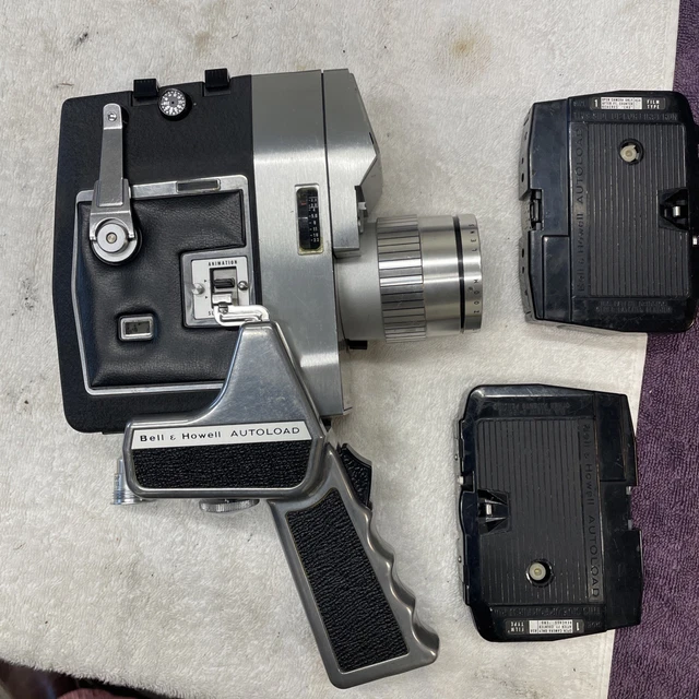 BELL & HOWELL Autoload 8mm Film Reflex Movie Camera, Case, 3 Film ...