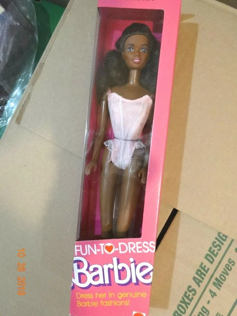 BARBIE FUN TO Dress A. A. model 1373 /1988 nrfb in pink chemise you ...