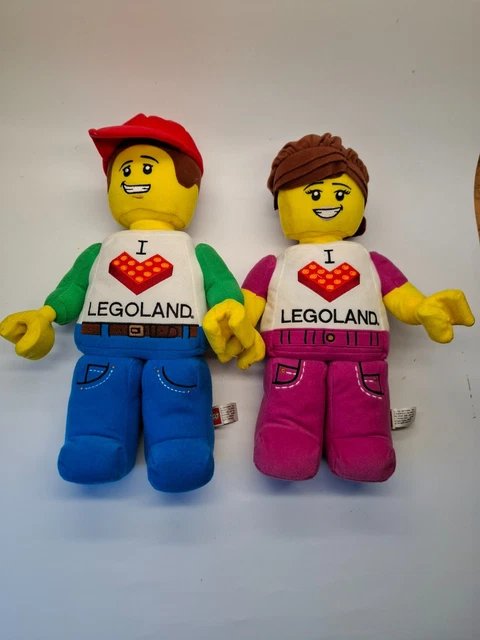 LEGO I LOVE Legoland Man & Lady Girl Themed Mini Figure Plush Soft Toy ...