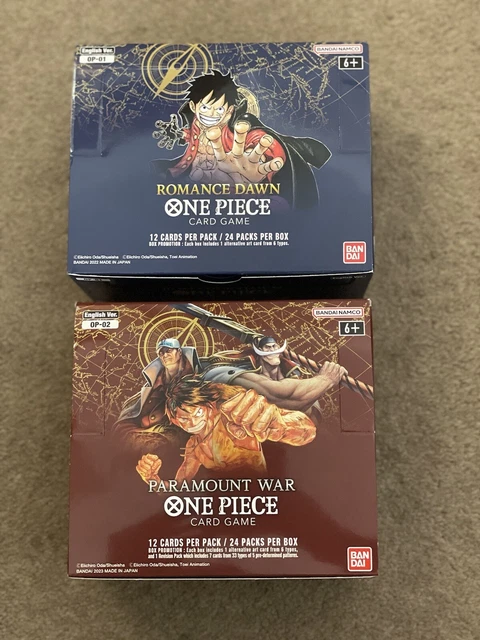 ONE PIECE OP-01 Romance Dawn + OP-02 Paramount War Booster Box ...