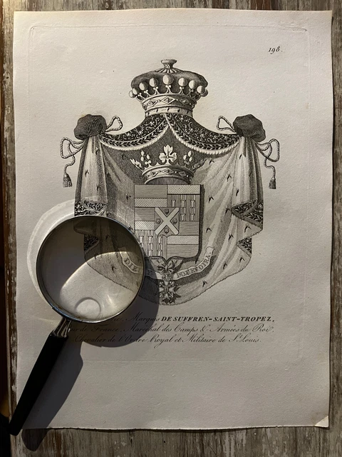 BLASON ARMOIRIE Héraldique : Marquis de Suffren-Saint Tropez, Pair de ...