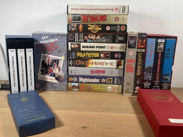 22 VINTAGE CLASSIC Thriller/Action/Comedy Big Box Movies VHS Tape ...