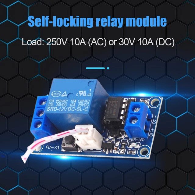 BISTABLE RELAY MODULE Self Locking One-key Start-stop Single Chip ...
