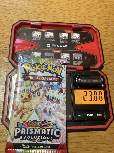 POKEMON TCG PRISMATIC Evolutions Booster Pack - HEAVY Weighs 23g - In ...