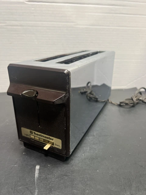 VINTAGE CHROME TOASTMASTER Pastry Long Toaster 4 Slice Model D184 ...