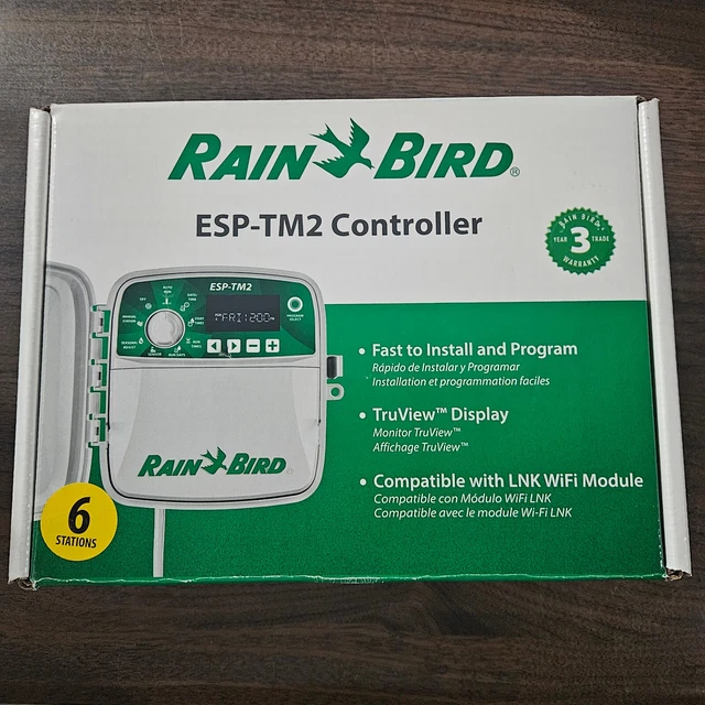 RAIN BIRD ESP-TM2- 6 Indoor / Outdoor Irrigation Controller $99.00 ...