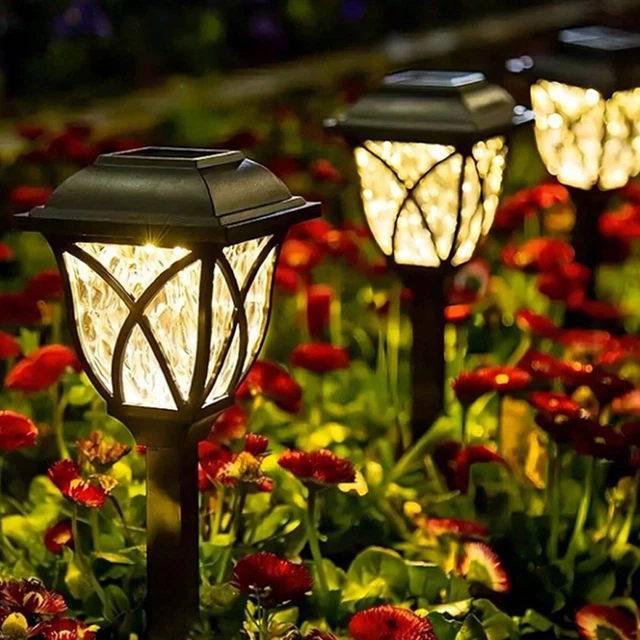 6 PCS SOLAR Power LED Stake Lights Patio Garden Lawn Path Lamp Light ...