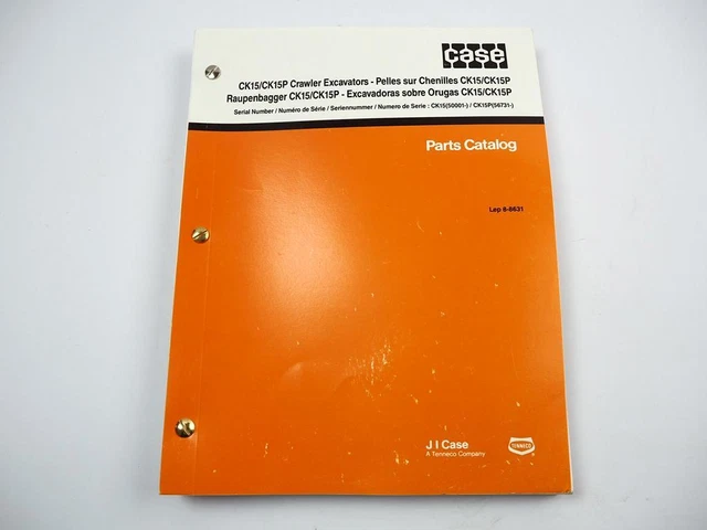 CASE CK15 CK15P Raupenbagger Excavator Ersatzteilliste Parts List 1993 ...