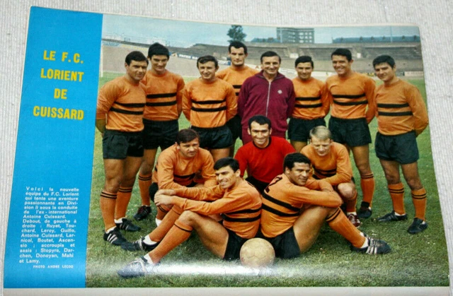 FOOTBALL POSTER TEAM mannschaft squadra équipe FC Lorient Merlus 1967 ...