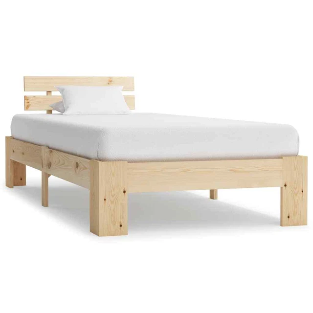 BED FRAME SOLID Pine Wood 100x200 cm £113.86 - PicClick UK