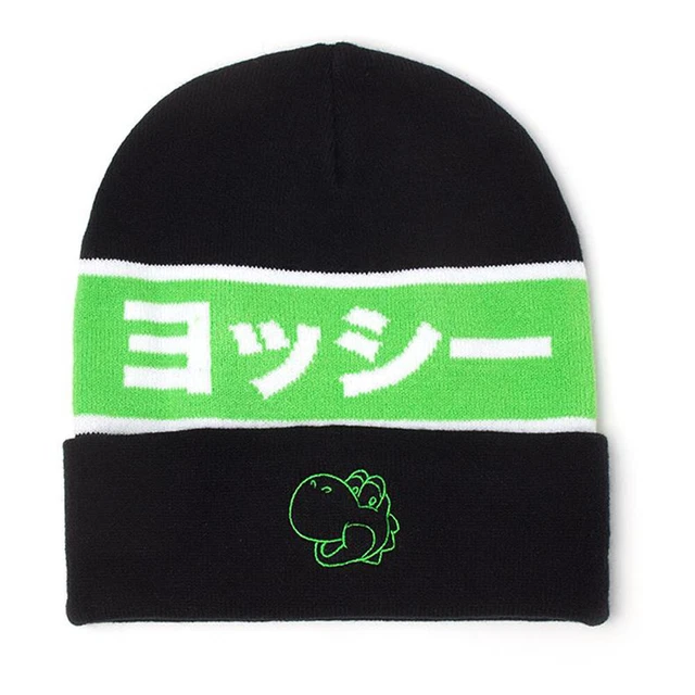 NINTENDO SUPER MARIO Bros. Yoshi Japanese Outline Cuffless Beanie ...