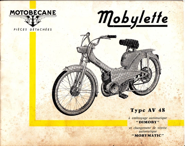 CATALOGUE DE PIÈCES détachées Mobylette Motobécane AV 48 1963 EUR 19,00 ...