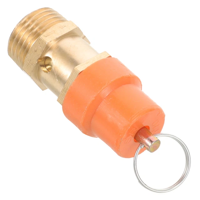 COPPER SAFETY VALVE Portable Air Tank with Gauge Gas Shut off £6.69 ...