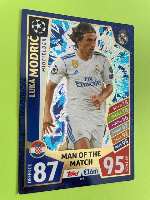 CARD TOPPS LUKA Modric_Real Madrid_Match Attax Champions League 2017 18 ...