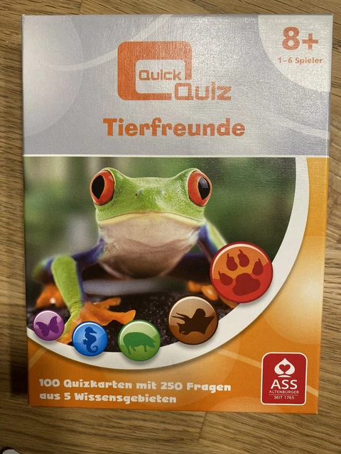 ASS 22509665 QUICK QUIZ Tierfreunde Kartenspiel Wissensspiel 250 Fragen NEU EUR 1,00 - PicClick DE