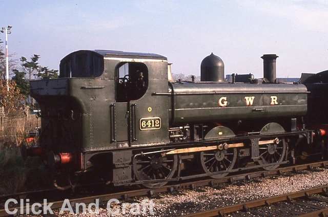 35MM SLIDE BR British Railways Steam Train GWR 6400 Class No. 6412 £4. ...
