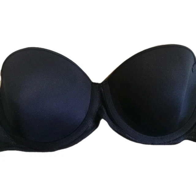 AUDEN WOMEN'S LIGHTLY Lined Strapless Bra Black Size 34DD £9.83 ...