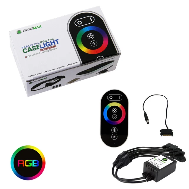 GAMEMAX RGB FAN / Strips Remote Controller upto 8 x 4-Pin Fans or LED ...