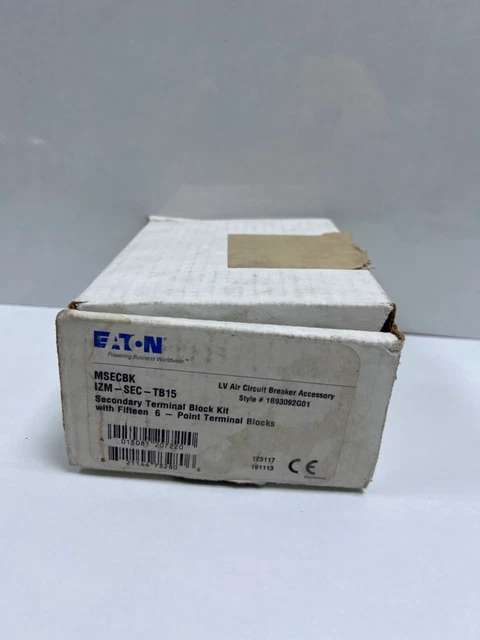 EATON IZM-SEC-TB15 SECONDARY Terminal BLOCK KIT Circuit Breaker ...