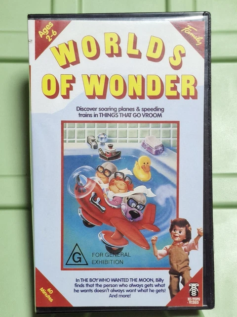 WORLDS OF WONDER Vhs 1988 Classic Cartoon Collectable Watched Works ...