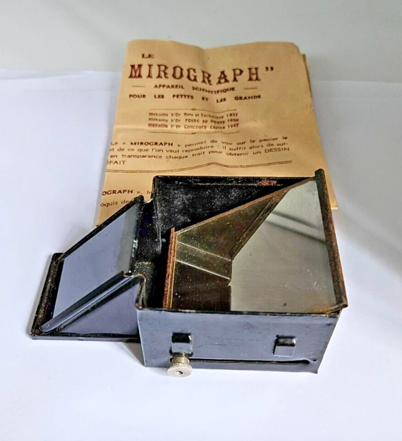 ANTIQUE SCIENTIFIC DRAWING Instrument The Mirograph With Its ...