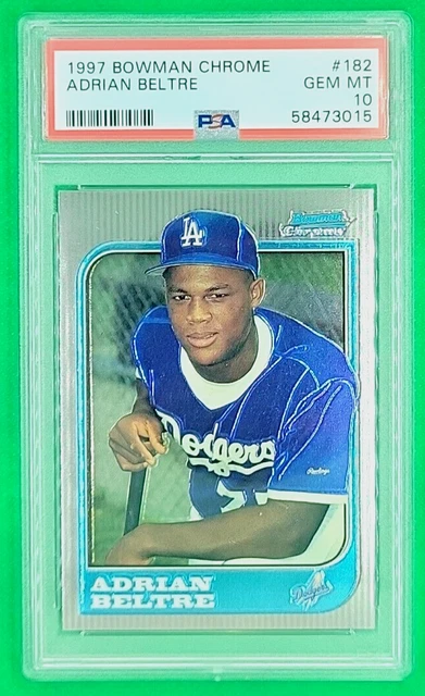 ADRIAN BELTRE 1997 Bowman Chrome 182 RC Rookie PSA 10 GEM MINT EUR 94 ...