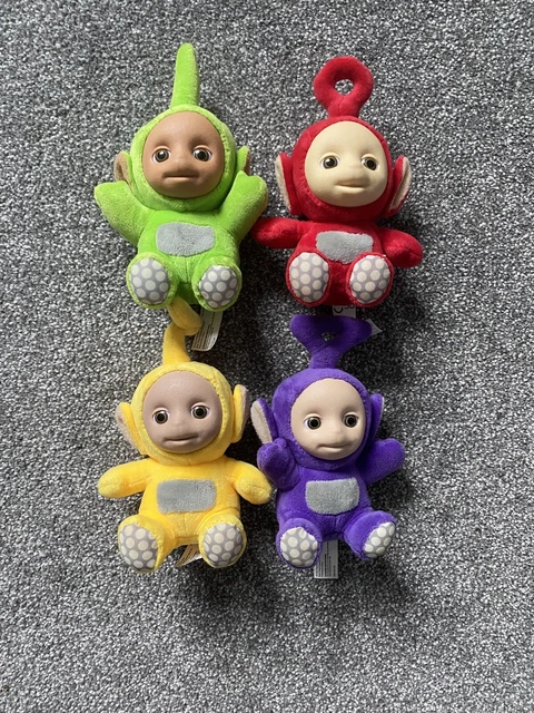 4 X TELETUBBIES Small Sitting Soft Toys CBeebies Plush Beanies ...