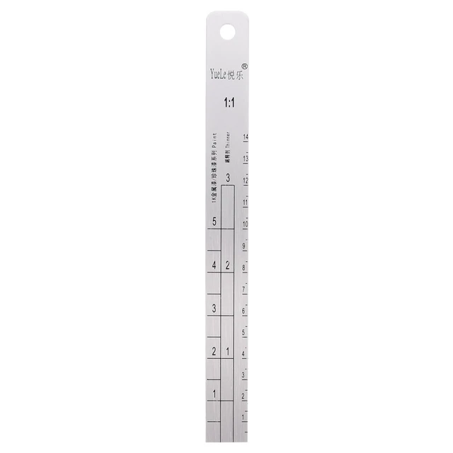 METAL PAINT MEASURING Stick Graduation Scale for Paint Mixing Stirring ...