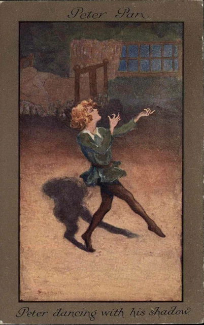 BARHAM PETER PAN Peter Dancing With Shadow Fairy Tale c1910 Postcard £7 ...